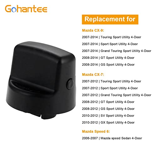 gohantee Ignition Key Knob Push Turn Switch Replaces# D461-66-141A-02 D6Y1-76-142 D46166141A02 D6Y176142 Replacement for 2006-2007 Mazda 6 2007-2012 Mazda CX-7 and CX-9