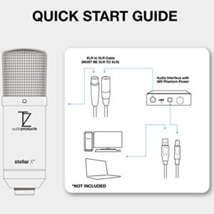 TZ Stellar X2 Large Diaphragm Cardioid Condenser XLR Microphone