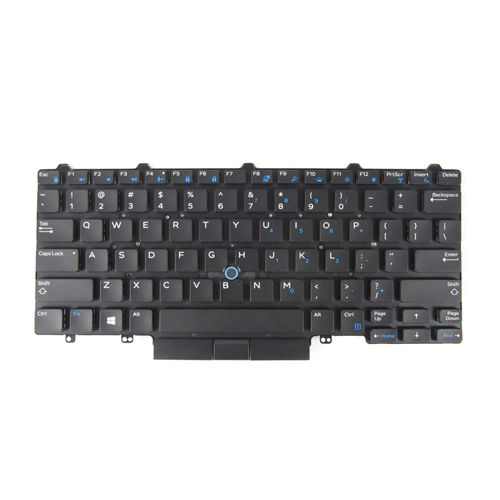 Abakoo New Keyboard Compatible with DELL Latitude E5450 E7450 0D19TR with Backlit no Frame Black US