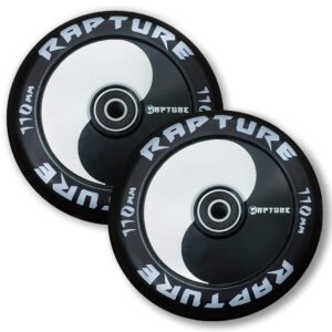 rapture pro scooters - 110mm pro scooters wheels - yin yang wheels (set of 2) - bearings installed