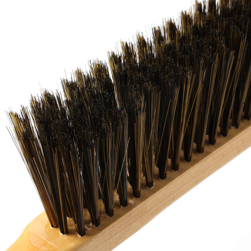 Hand Broom Smooth Soft Bristles Wood Handle Natural Brush 15 Inch Long