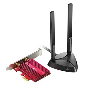 tp-link wifi 6 ax3000 pcie wifi card (archer tx3000e), up to 2400mbps, bluetooth 5.2, 802.11ax dual band wireless adapter with mu-mimo,ofdma,ultra-low latency, supports windows 11, 10 (64bit) only