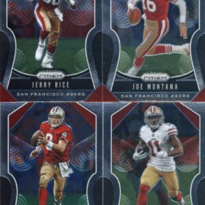 2019 Panini Prizm Football San Francisco 49ers Veteran Team Set of 10 Cards: Steve Young(#248), Marquise Goodwin(#249), Dante Pettis(#250), George Kittle(#251), Jimmy Garoppolo(#252), Tevin Coleman(#253), Matt Breida(#254), Richard Sherman(#255), Jerry Ri