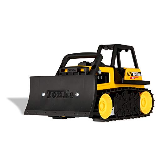 Tonka Steel Classics - Bulldozer - Made with Steel & Sturdy Plastic, Yellow Friction Powered Toy Construction Truck, Ages 3+ Boys and Girls, Kids, Toddlers, Christmas Birthday Gifts