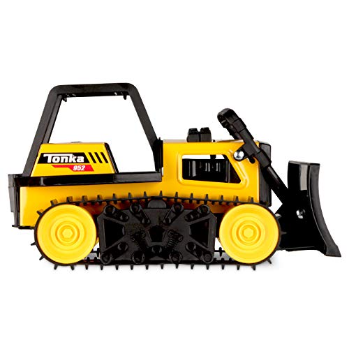 Tonka Steel Classics - Bulldozer - Made with Steel & Sturdy Plastic, Yellow Friction Powered Toy Construction Truck, Ages 3+ Boys and Girls, Kids, Toddlers, Christmas Birthday Gifts