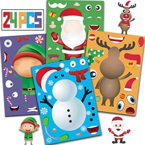 christmas stickers for kids christmas party favors for kids christmas gifts for kids christmas sticker sheets kids classroom rewards christmas diy stickers for 24 players