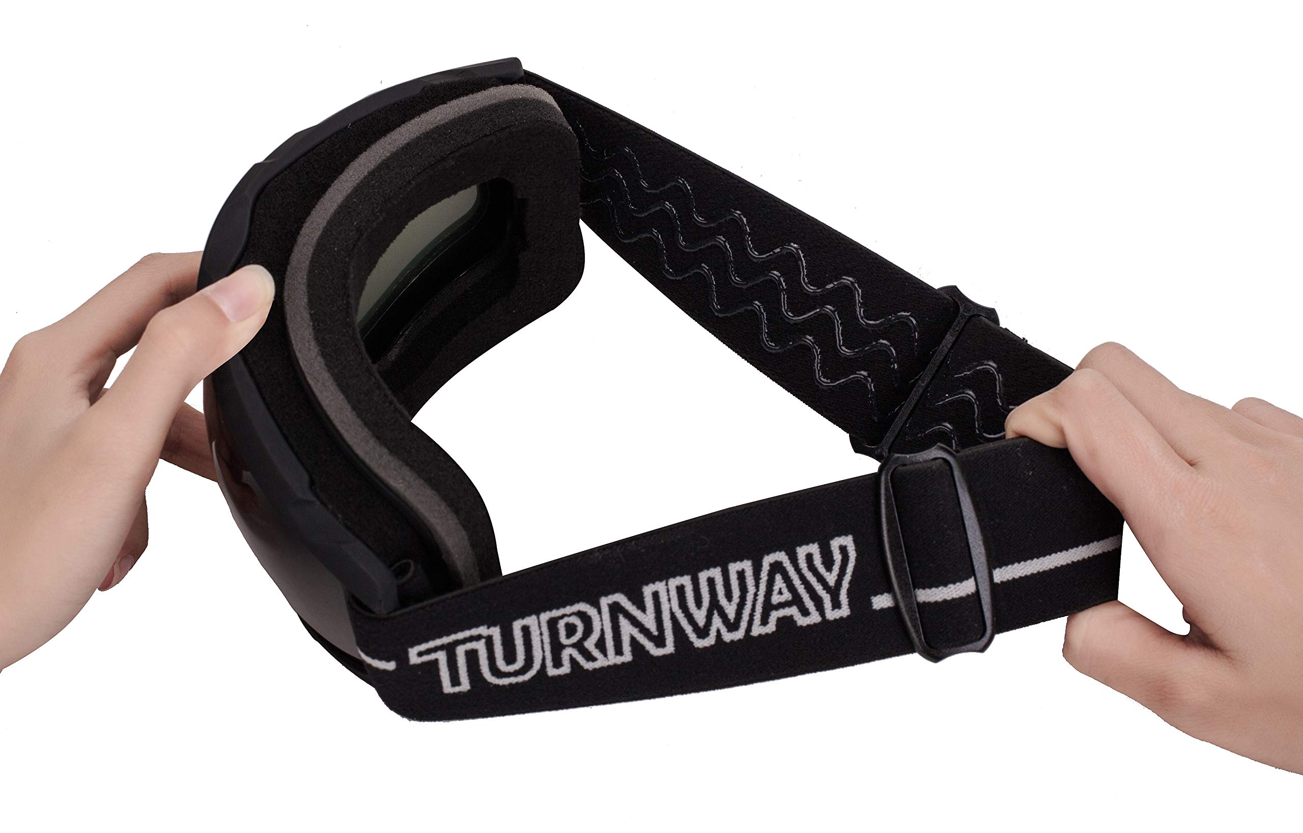 TurnWay OTG Ski/Snowboard Goggles - 100% UV Protection, Anti-Scratch & Anti-Fog, Snow Goggles for Youth & Kids