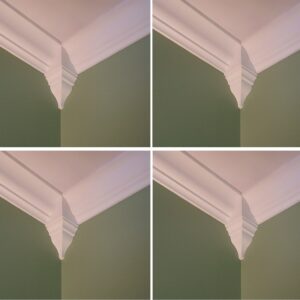 Package of 4 Crown Molding Corner Inside Block for 5-5 1/4" Inch Crown Molding