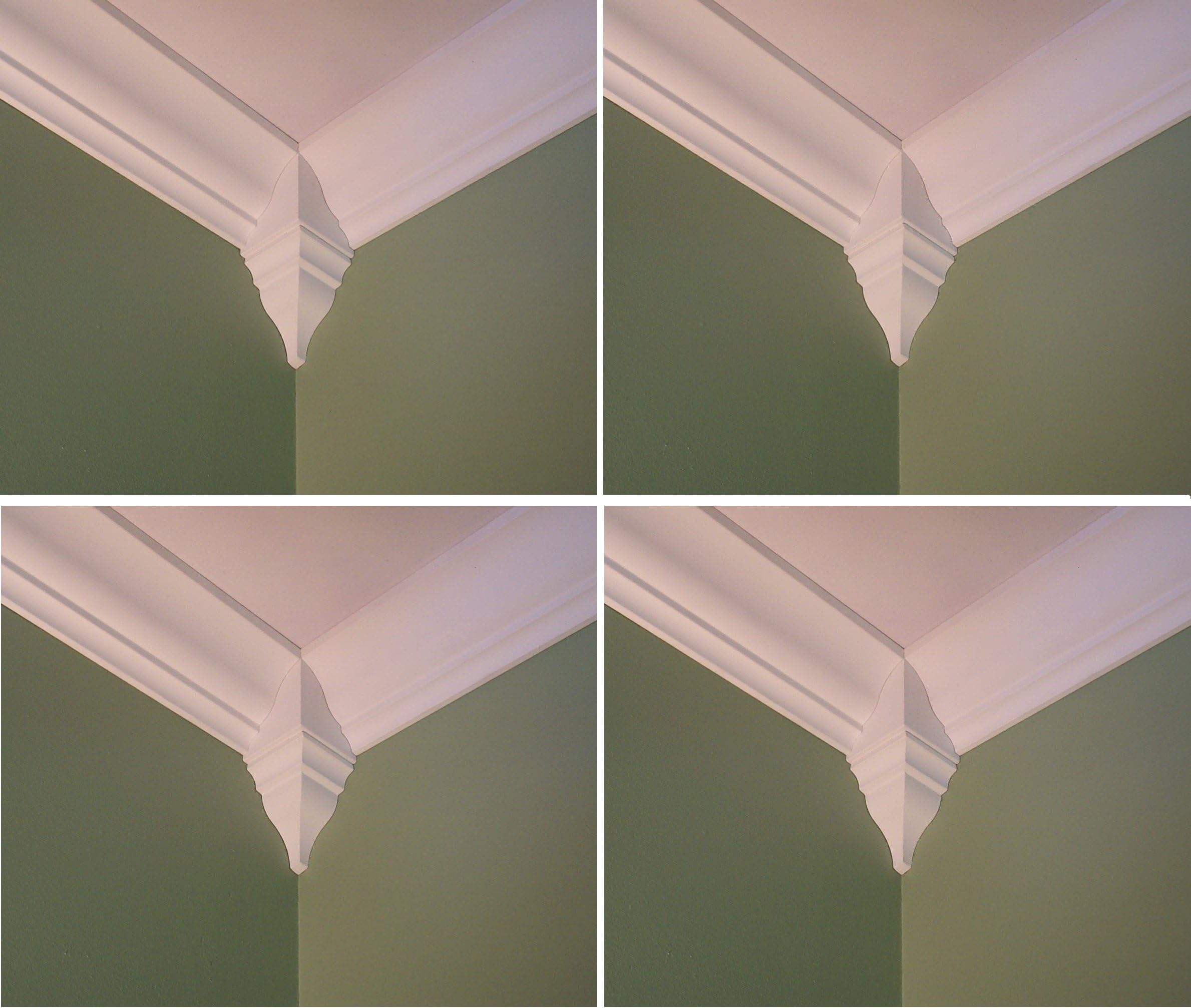 Package of 4 Crown Molding Corner Inside Block for 5-5 1/4" Inch Crown Molding