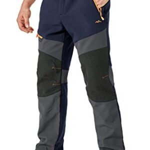 TACVASEN Men's Waterproof Pants Winter Pants Fleece Lined Pants Snow Pants Warm Pants Outdoor Pants Hiking Pants Navy