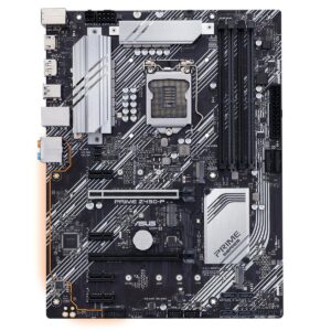 ASUS Prime Z490-P LGA 1200 (Intel® 10th Gen) ATX Motherboard (Dual M.2, DDR4 4600, 1 Gb Ethernet, USB 3.2 Gen 2 USB Type-A®, Thunderbolt™ 3 Support, Aura Sync RGB)