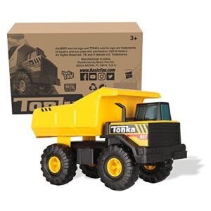 Tonka Steel Classics Mighty Dump Truck, Toy Truck, Real Steel Construction, Ages 3 and Up, Frustration-Free Packaging (FFP) , Yellow