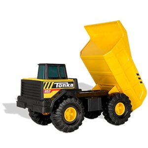 Tonka Steel Classics Mighty Dump Truck, Toy Truck, Real Steel Construction, Ages 3 and Up, Frustration-Free Packaging (FFP) , Yellow