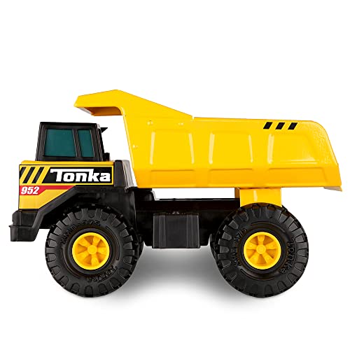 Tonka Steel Classics Mighty Dump Truck, Toy Truck, Real Steel Construction, Ages 3 and Up, Frustration-Free Packaging (FFP) , Yellow