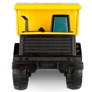 Tonka Steel Classics Mighty Dump Truck, Toy Truck, Real Steel Construction, Ages 3 and Up, Frustration-Free Packaging (FFP) , Yellow