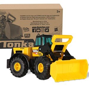 Tonka Steel Classics, Classic Front Loader– Made with Steel & Sturdy Plastic, Yellow Friction Powered, Big Construction Truck, Boys and Girls, Toddlers Ages 3+, Birthday Gift, Holiday