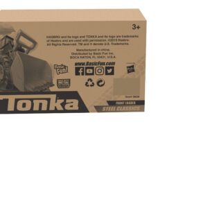 Tonka Steel Classics, Classic Front Loader– Made with Steel & Sturdy Plastic, Yellow Friction Powered, Big Construction Truck, Boys and Girls, Toddlers Ages 3+, Birthday Gift, Holiday