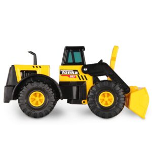 Tonka Steel Classics, Classic Front Loader– Made with Steel & Sturdy Plastic, Yellow Friction Powered, Big Construction Truck, Boys and Girls, Toddlers Ages 3+, Birthday Gift, Holiday