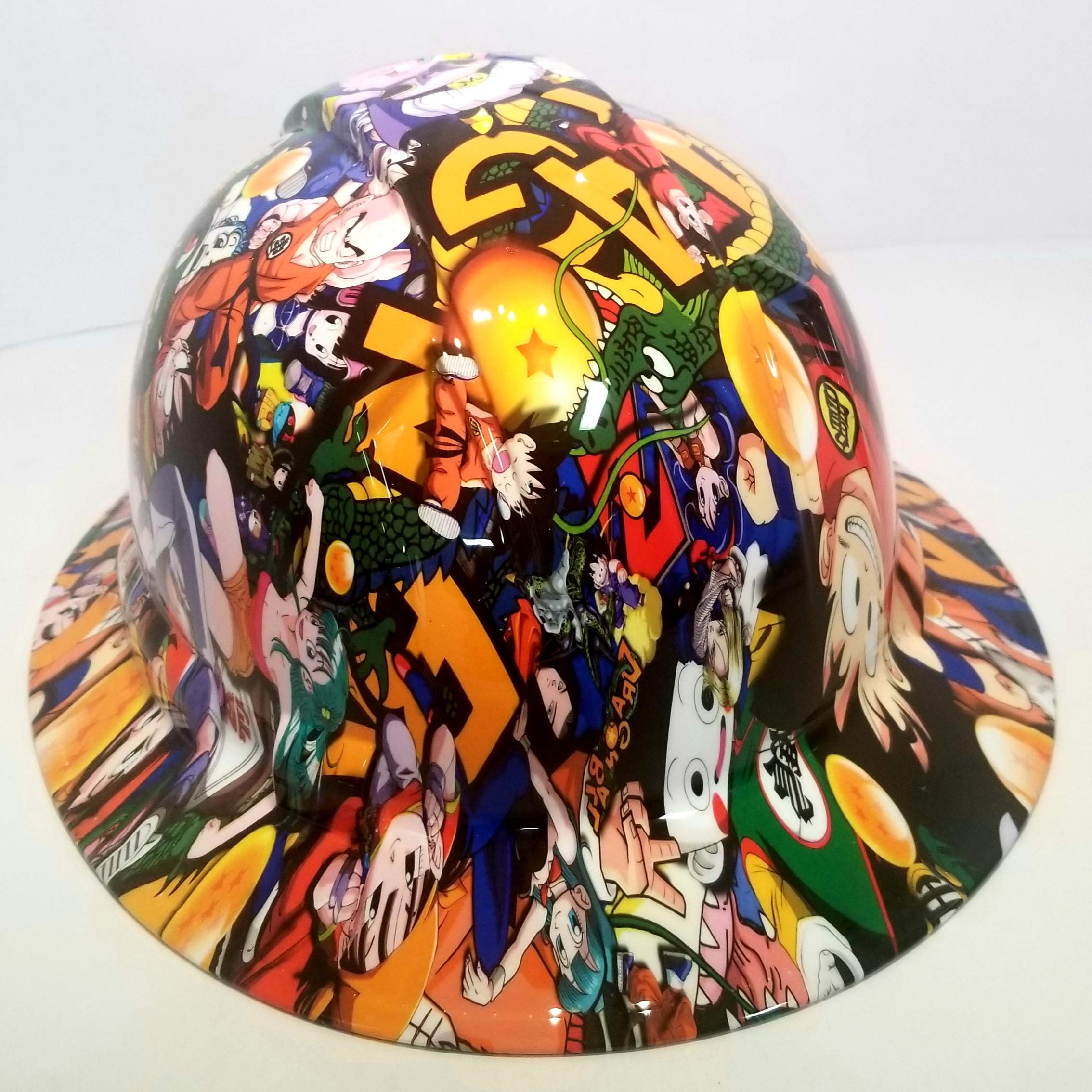 Wet Works Imaging Customized Pyramex Full Brim Dragon Ball Z Hat with Ratcheting Suspension