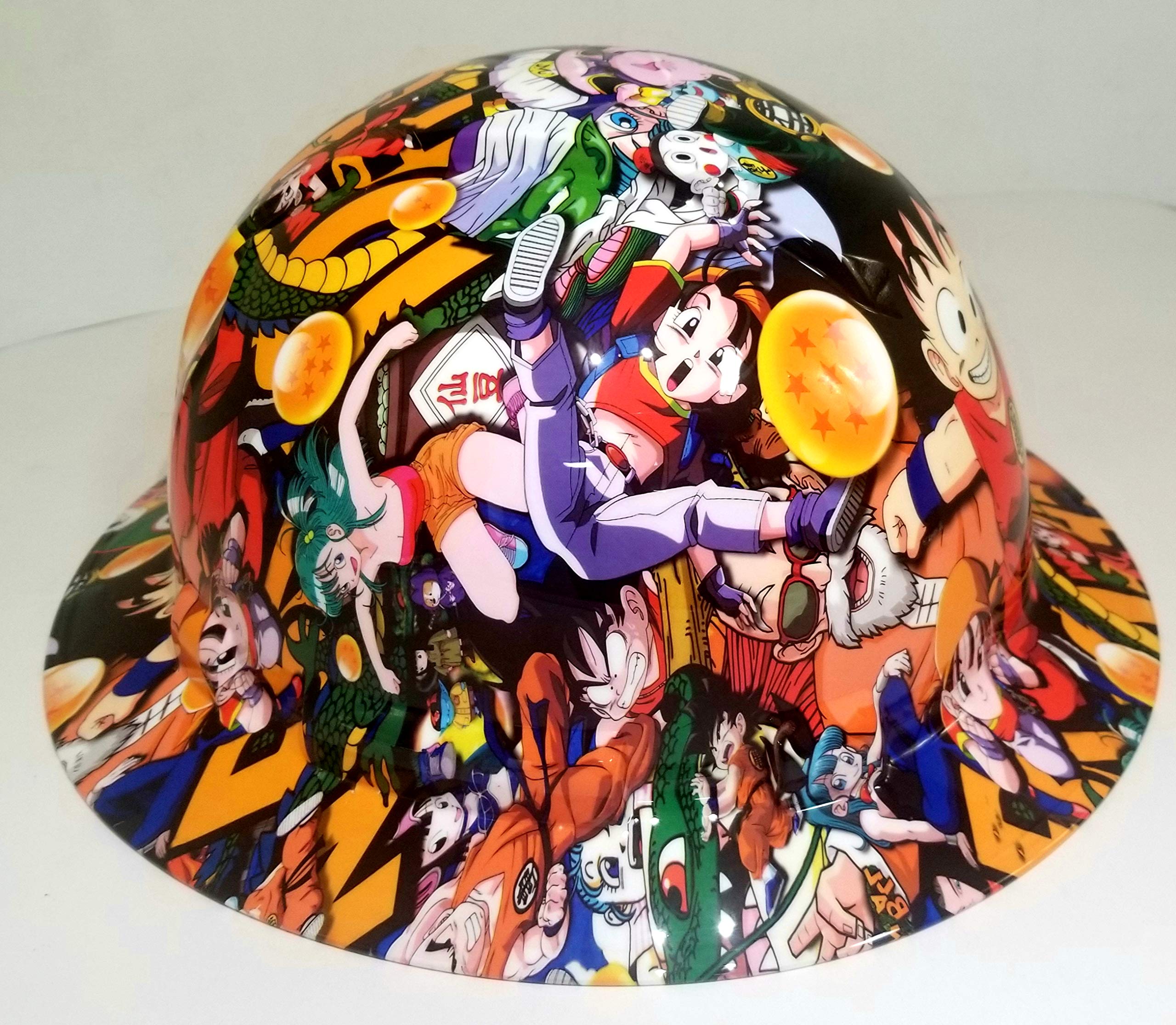 Wet Works Imaging Customized Pyramex Full Brim Dragon Ball Z Hat with Ratcheting Suspension