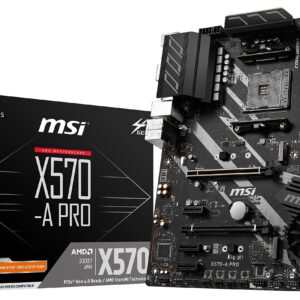 MSI X570-A PRO Motherboard (AMD AM4, DDR4, PCIe 4.0, SATA 6Gb/s, M.2, USB 3.2 Gen 2, HDMI, ATX) (Renewed)