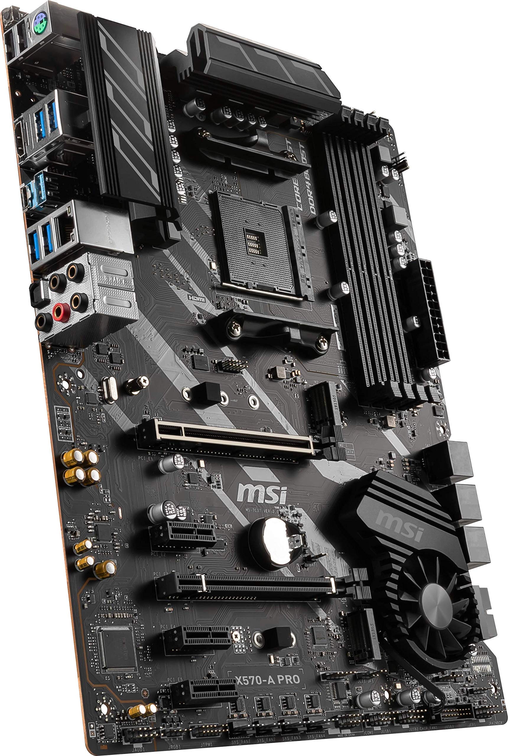 MSI X570-A PRO Motherboard (AMD AM4, DDR4, PCIe 4.0, SATA 6Gb/s, M.2, USB 3.2 Gen 2, HDMI, ATX) (Renewed)