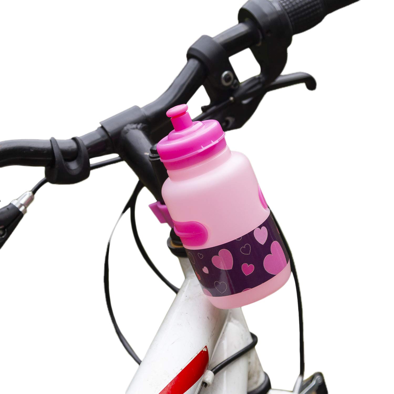 Girl’s Bicycle Decorations Set - Fun Bicycle Decor w/Beads, Rear View Mirror, Mounted Water Bottle, Handlebar Streamers & Basket - Complete Bike Decoration for Kids