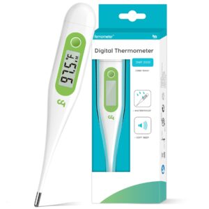 thermometer for adults, oral thermometer for fever, medical thermometer with fever alert, memory recall, c/f switchable, rectum armpit reading thermometer for baby kids and adults