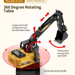 Construction Toys Excavator for Kids, Geyiie Toys Truck Excavator Tractors for Boys Girls 3-5 4-7 8-12 Year Old Kids, Birthday Gift