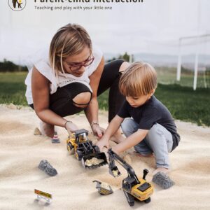 Construction Toys Excavator for Kids, Geyiie Toys Truck Excavator Tractors for Boys Girls 3-5 4-7 8-12 Year Old Kids, Birthday Gift