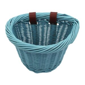 bike basket, little box made by willow for bicycle, arts and cirafts chldren's bicycle basket (blue)