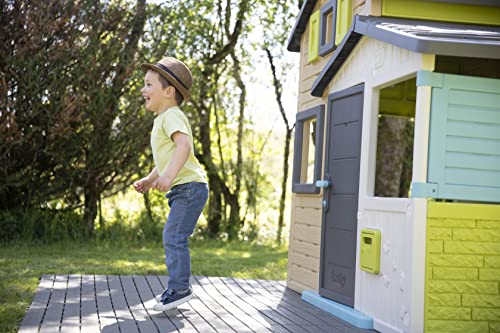 Smoby- Set of 6 Playhouse, Floor Tiles, Brown, Indoor or Outdoor Use, Plastic, Convenient for Use with Most Playhouses, for Ages 2 and up