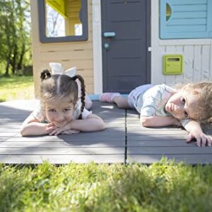 Smoby- Set of 6 Playhouse, Floor Tiles, Brown, Indoor or Outdoor Use, Plastic, Convenient for Use with Most Playhouses, for Ages 2 and up