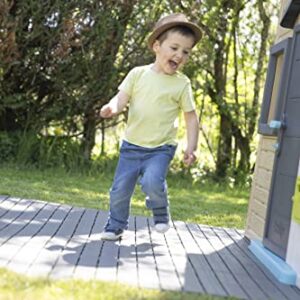 Smoby- Set of 6 Playhouse, Floor Tiles, Brown, Indoor or Outdoor Use, Plastic, Convenient for Use with Most Playhouses, for Ages 2 and up