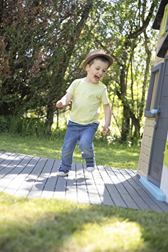 Smoby- Set of 6 Playhouse, Floor Tiles, Brown, Indoor or Outdoor Use, Plastic, Convenient for Use with Most Playhouses, for Ages 2 and up