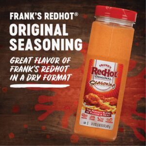 Frank's RedHot Original Seasoning, 21.2 oz - One 21.2 Ounce Container of Hot Sauce Seasoning Blend of Savory Garlic and Spicy Cayenne Pepper, Perfect for Dry-Rubs