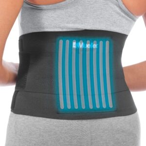 MUELLER Sports Medicine Adjustable Back Brace for Men and Women, Relief for Upper and Lower Back Pain, Sciatica, and Scoliosis, Black, One Size Fits Most