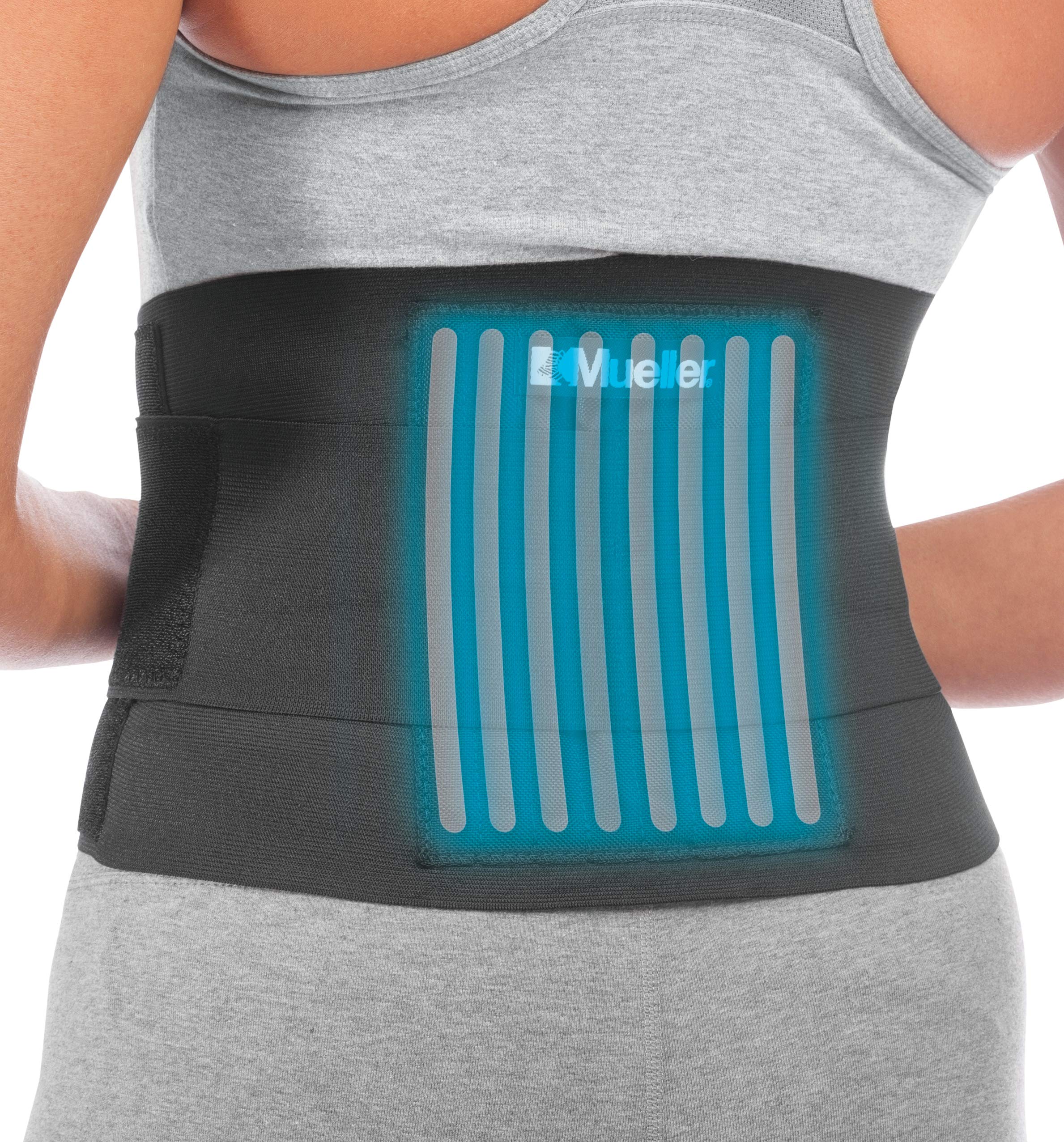 MUELLER Sports Medicine Adjustable Back Brace for Men and Women, Relief for Upper and Lower Back Pain, Sciatica, and Scoliosis, Black, One Size Fits Most