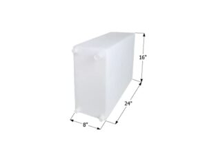 icon 12731 fresh water tank, wt2467, 30x16x8, 15 gal., w/ 1/2" fittings