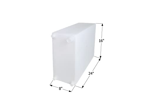 ICON 12731 Fresh Water Tank, WT2467, 30x16x8, 15 Gal., w/ 1/2" Fittings