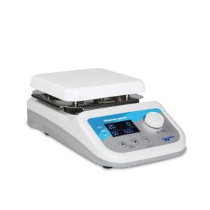 Vision Scientific VSPECOPLUS-HS-T Digital Hotplate Magnetic Stirrer W Temperature Probe & Support Stand |50°C-360°C Temperature Range, 6" x 6" Ceramic Coated Plate | LCD Display | 2 Magnetic Stir Bars