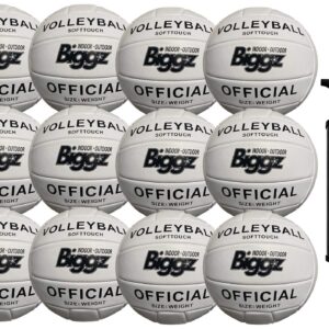 Biggz (Pack of 12) Volleyballs - Soft Touch Leather - Indoor/Outdoor