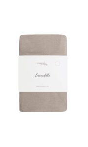 snuggle me swaddle | organic cotton swaddle blanket, soft stretch, 47 x 47 inches (birch)