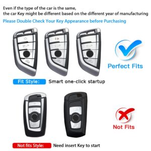 QBUC Key Fob Cover Full Protective Case, Key Fob Case for X1 /X3 /X5 /X6 and for Series 1 /2 /5 /7 Soft TPU Anti-dust Case Shell Keyless Remote Control(Sliver)