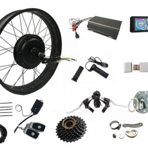 Color UCK1 Display System ，3000W Rear Wheel Electric Fat Bike Conversion Kit with 72V 80A Sabvoton programmable Controller, 7-Speed flywheel and Torque arm (26inch *4.0 Rear)