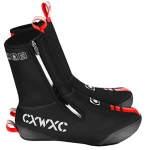 CXWXC Cycling Shoe Covers Neoprene Waterproof,Winter Thermal Warm Full Bicycle Overshoes for Men Women,Road Mountain Bike Booties