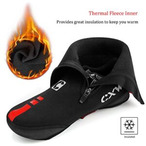 CXWXC Cycling Shoe Covers Neoprene Waterproof,Winter Thermal Warm Full Bicycle Overshoes for Men Women,Road Mountain Bike Booties