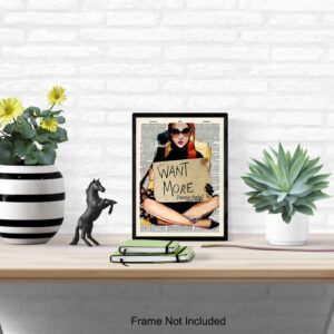 Funny Glam Fashion Graffiti Dictionary Art – Upcycled 8x10 Chic Unique Gift for Designer, Fashionista - Urban Street Art Home Decoration Poster for Women, Wife, Teens, Dorm Room – Cool Dope Wall Decor