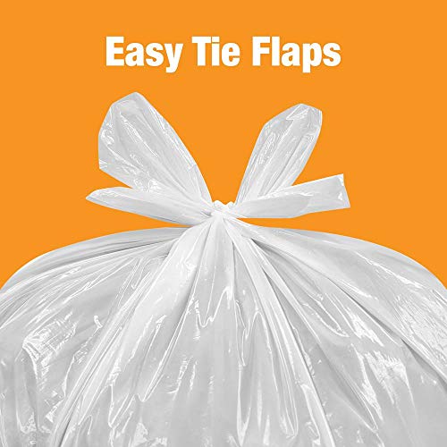 HDX 55 Gallon Clear Heavy-Duty Flap Tie Drum Liner Trash Bags (40-Count)