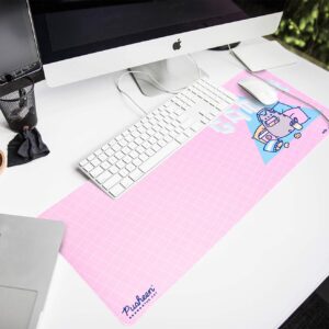 Official Pusheen Mouse Pad XXL - Desk Pad - 31.5" x 13.78" Non-Slip Rubber Base Mouse Mat, Gaming Mouse Pad, Keyboard Mouse Mat, Kawaii Mouse Pad